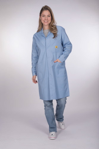 ESD Lab Coats 3/4 Length Light Blue